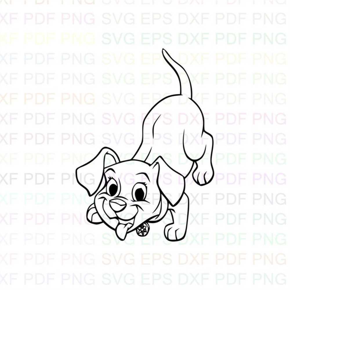 101_Dalmations_029 Outline Svg Dxf Eps Pdf Png, Cricut, Cutt - Inspire Uplift