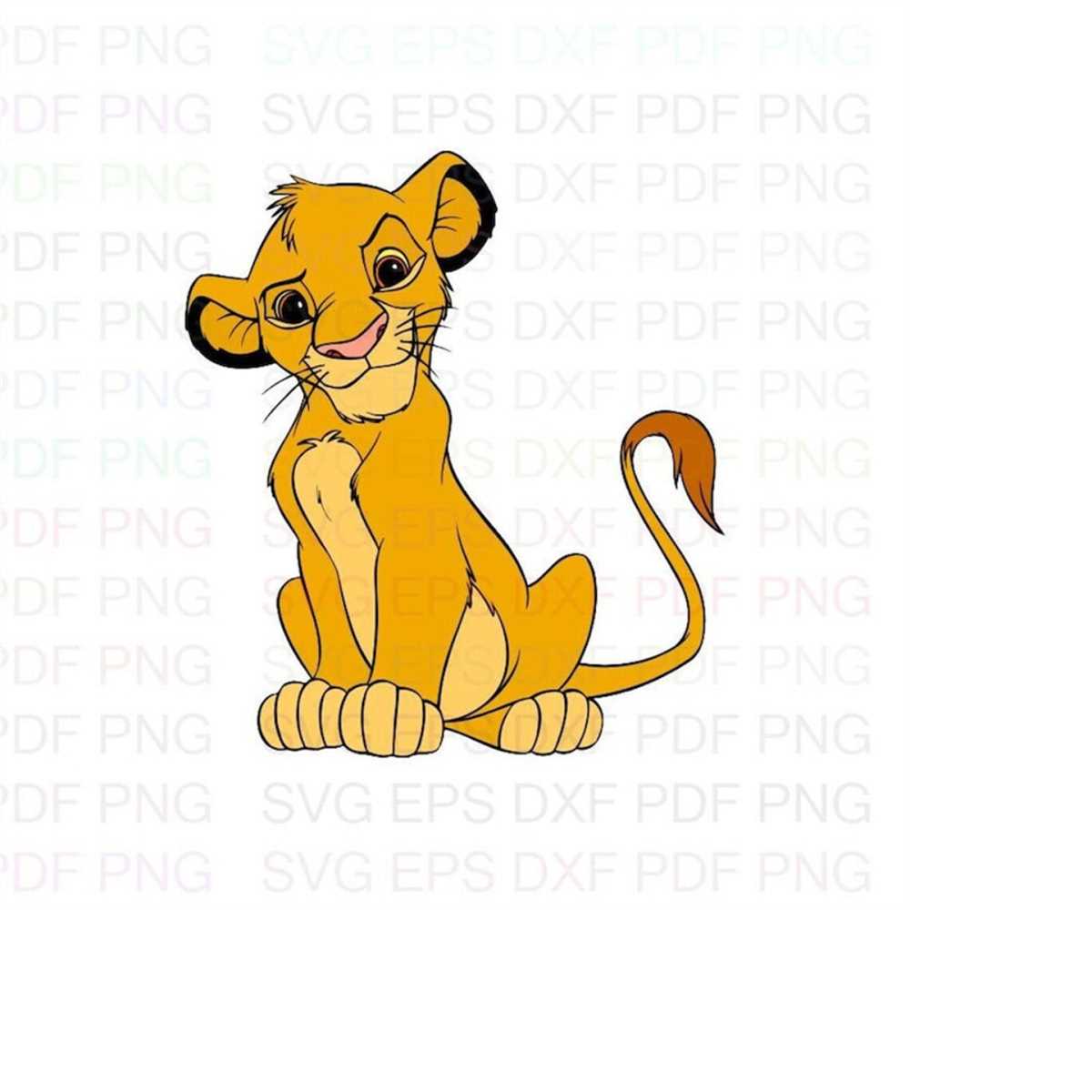 Simba_The_Lion_King_2 Svg Dxf Eps Pdf Png, Cricut, Cutting f - Inspire ...