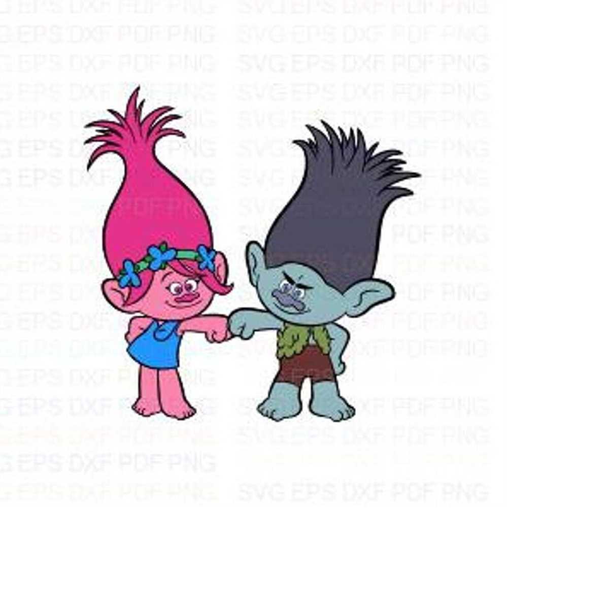 Branch_Poppy_2_Trolls Svg Dxf Eps Pdf Png, Cricut, Cutting f - Inspire ...