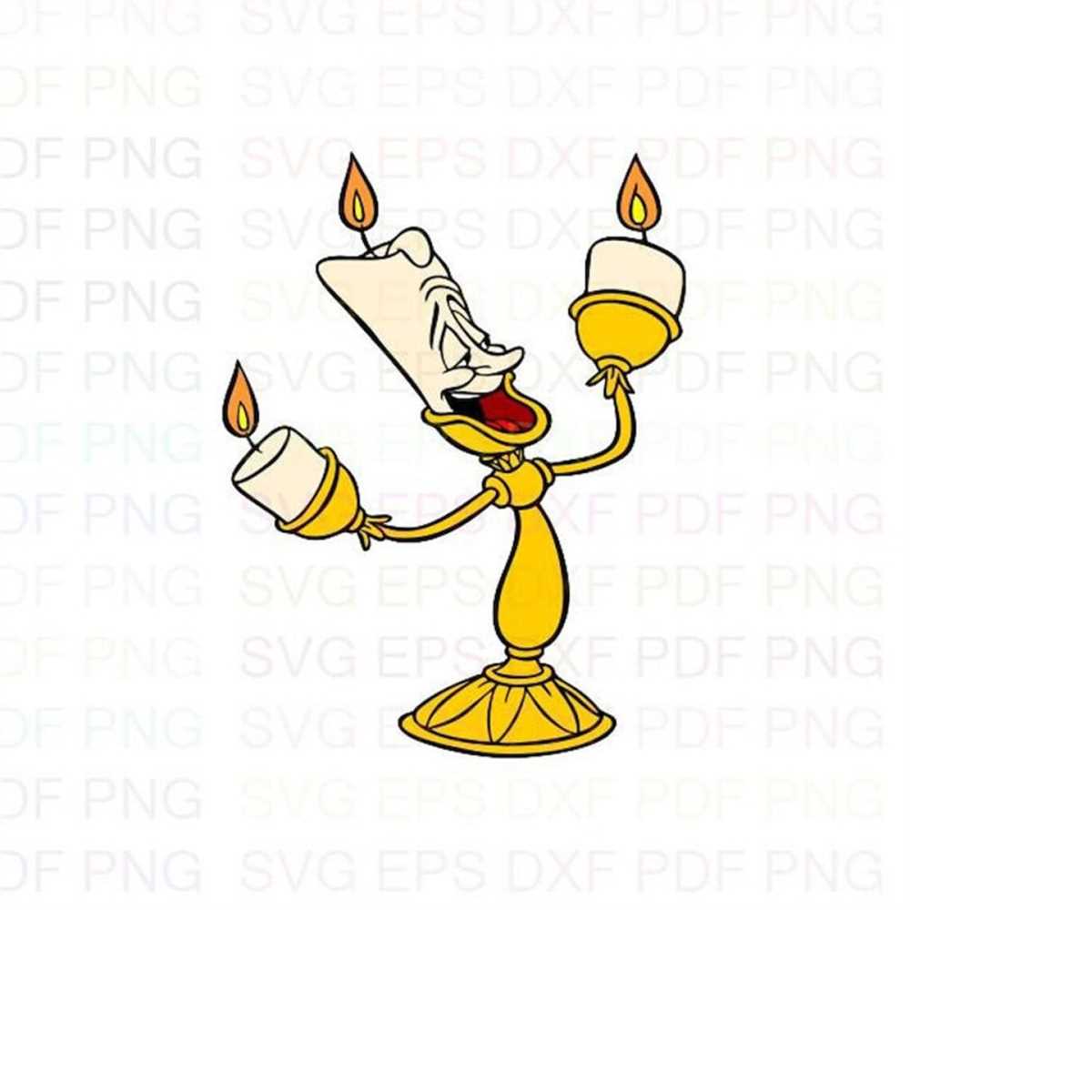Lumiere_1_Beauty_and_the_Beast Svg Dxf Eps Pdf Png, Cricut, - Inspire ...