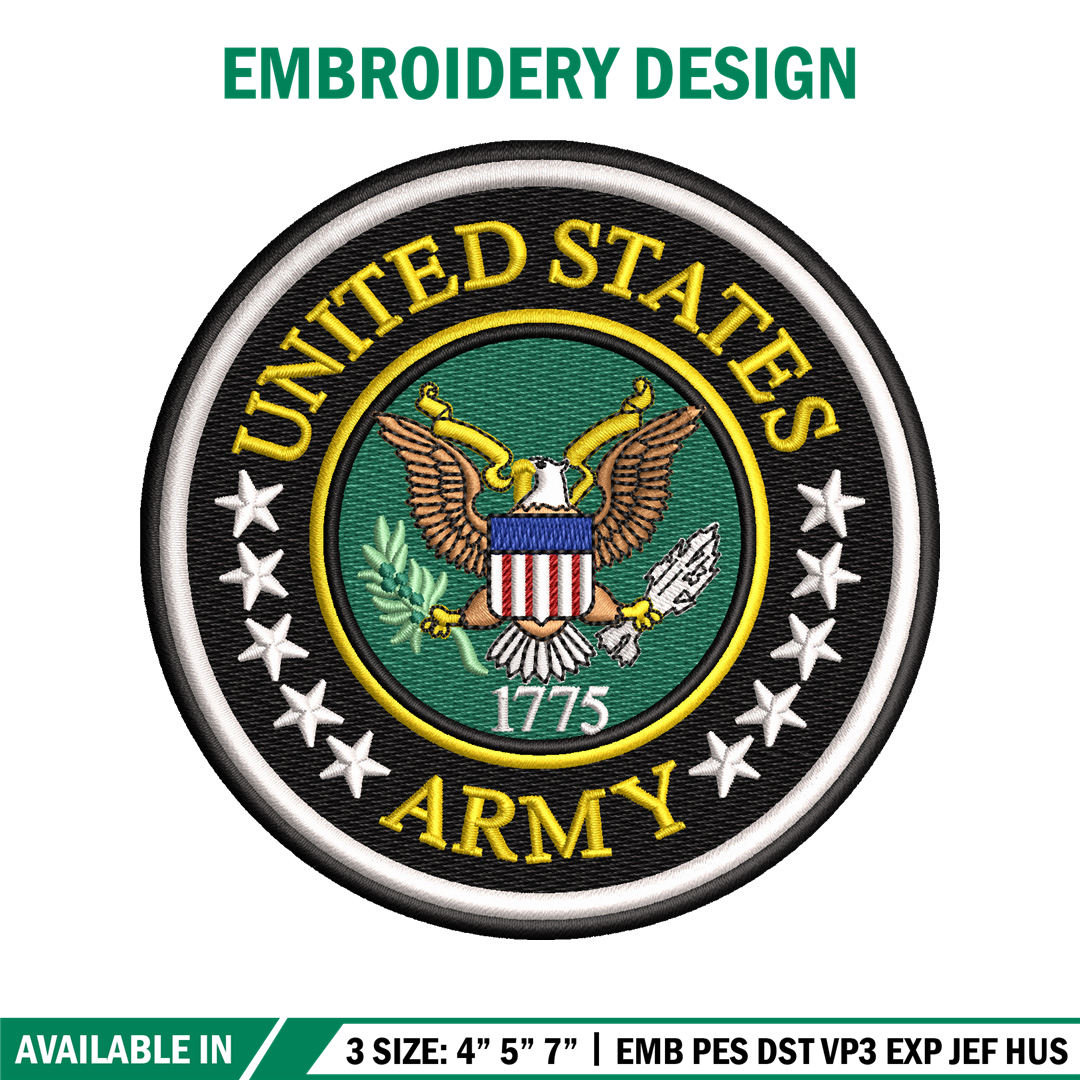 United States Army embroidery design, United States Army emb | Inspire ...