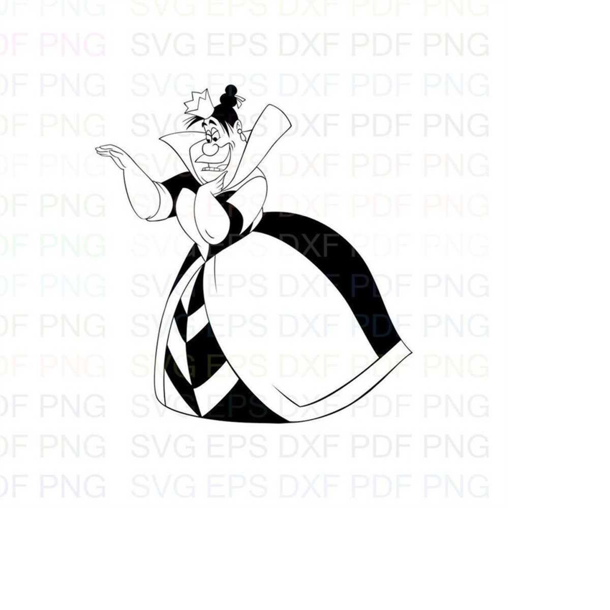 Alice_Wonderland_0003 Outline Svg Dxf Eps Pdf Png, Cricut, C - Inspire ...
