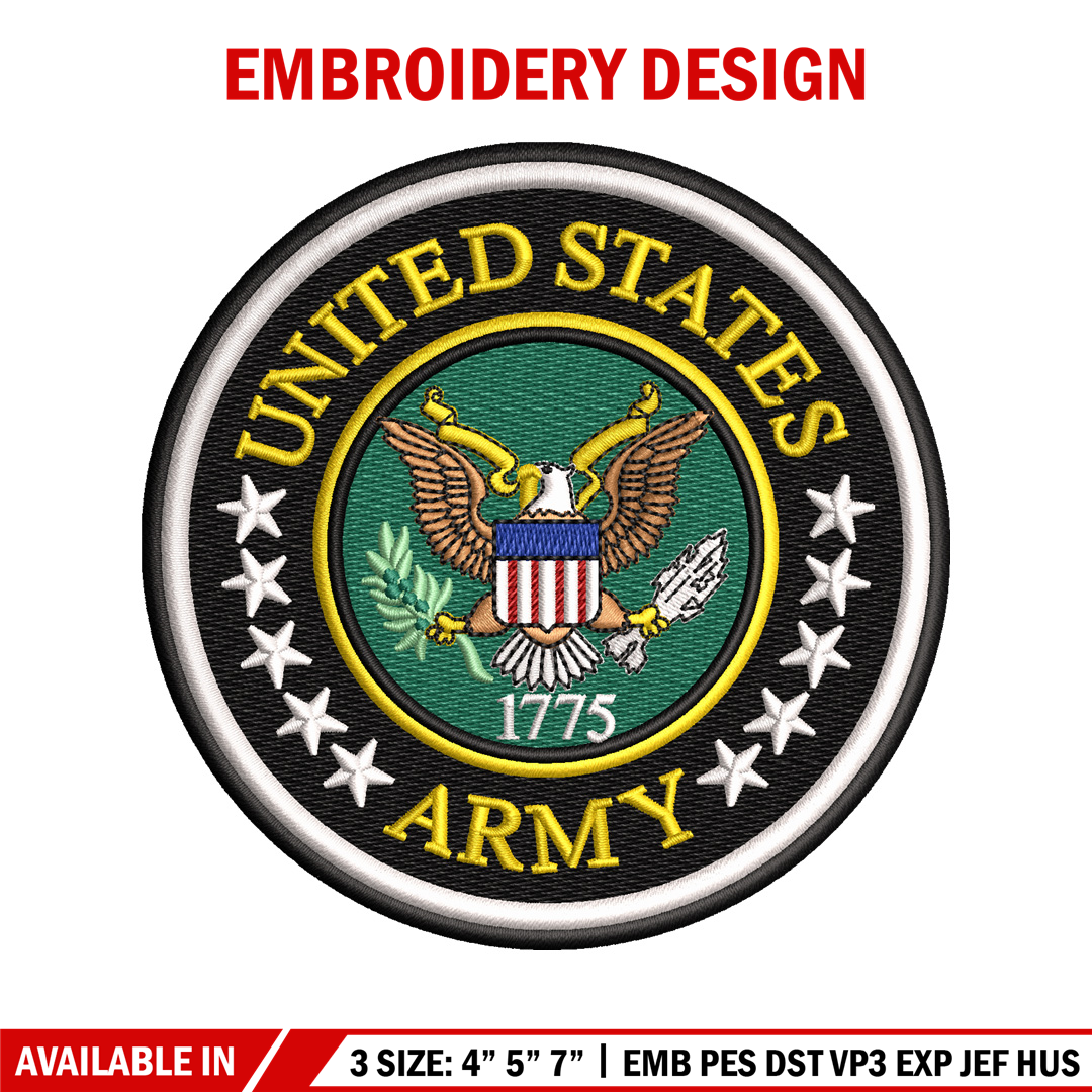 United States Army embroidery design, United States Army emb | Inspire ...