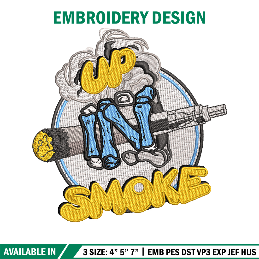 Up In Smoke logo embroidery design, Up In Smoke logo embroid | Inspire ...