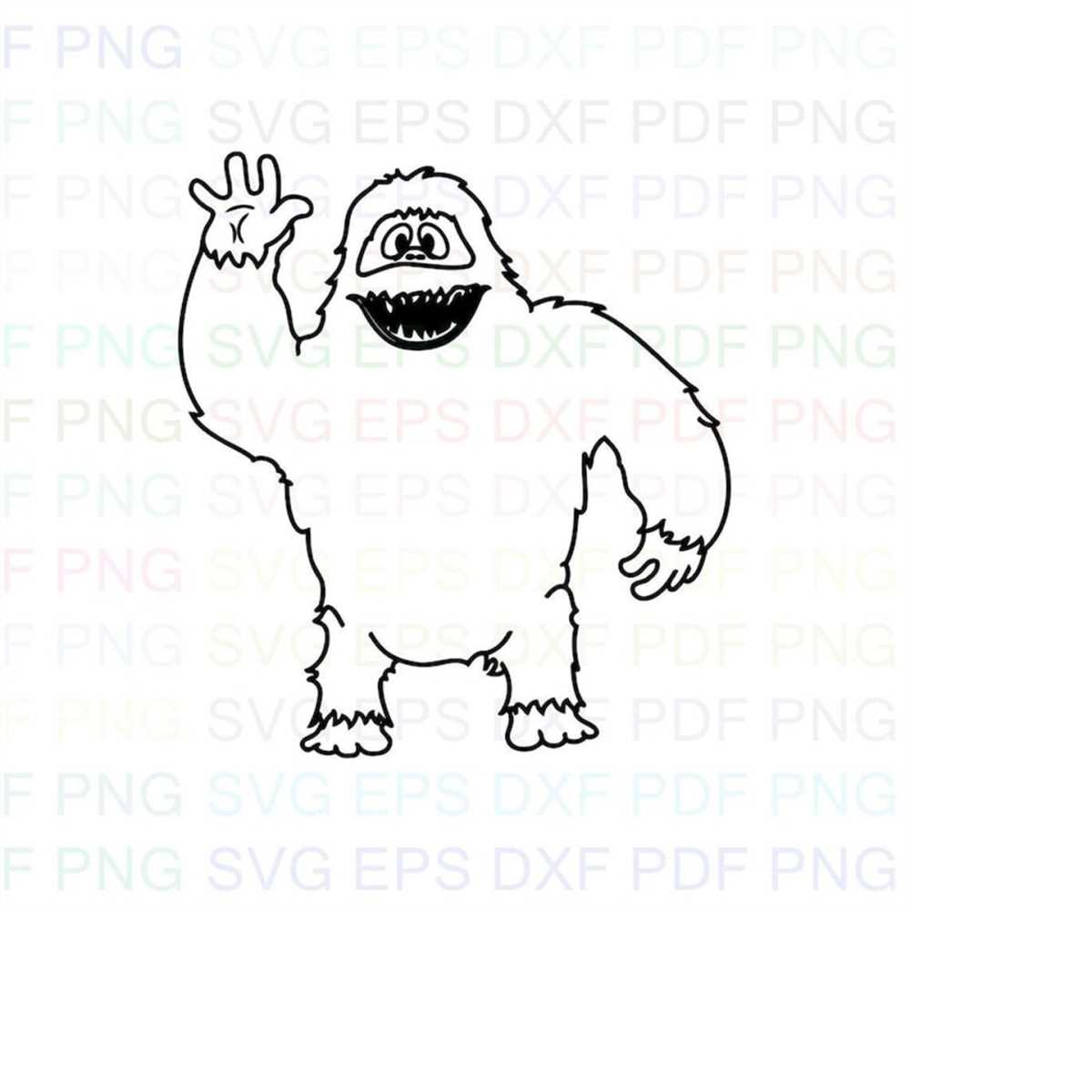 Abominable_Snowman_Rudolphs_Bumble_Say_Hi Outline Svg Dxf Ep | Inspire ...