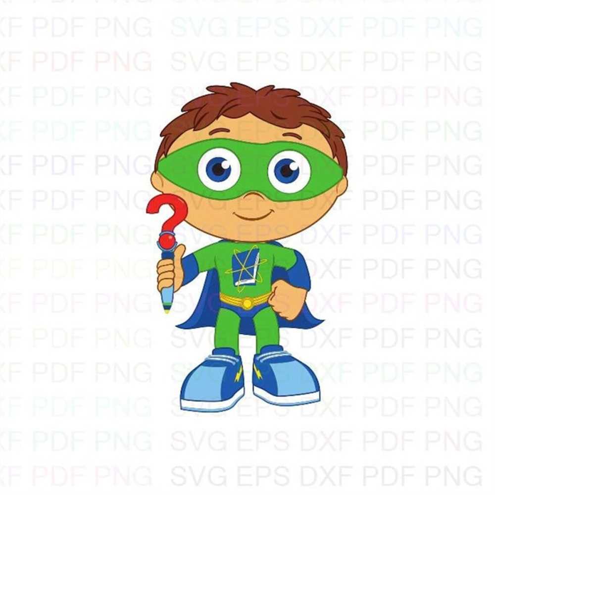 Whyatt_Beanstalk_Holding_Question_Mark_Super_Why Svg Dxf Eps - Inspire ...