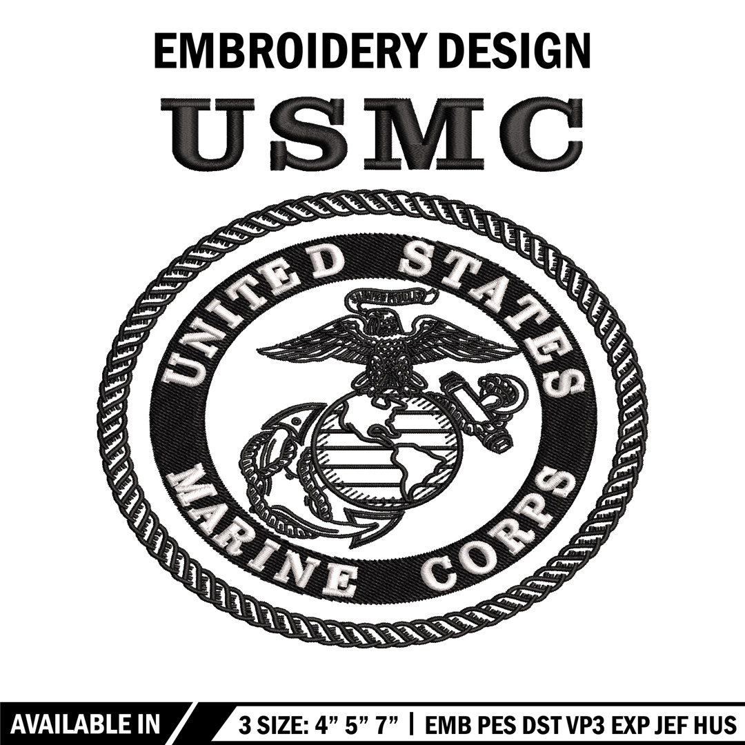 United States Marine Corps embroidery design, logo embroider | Inspire ...