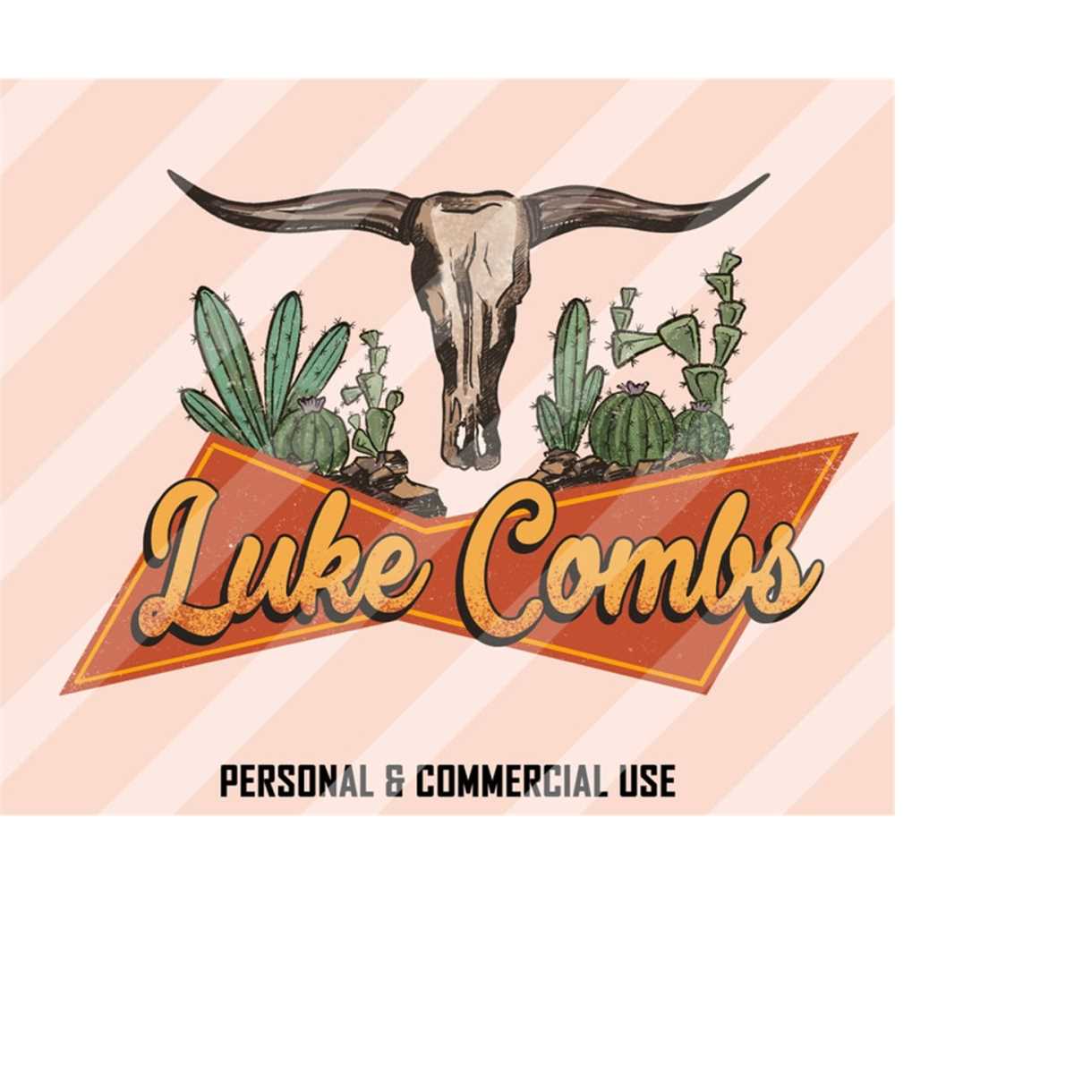 Luke Combs PNG, Western Bull Skull Png, Western Sublimation, | Inspire ...