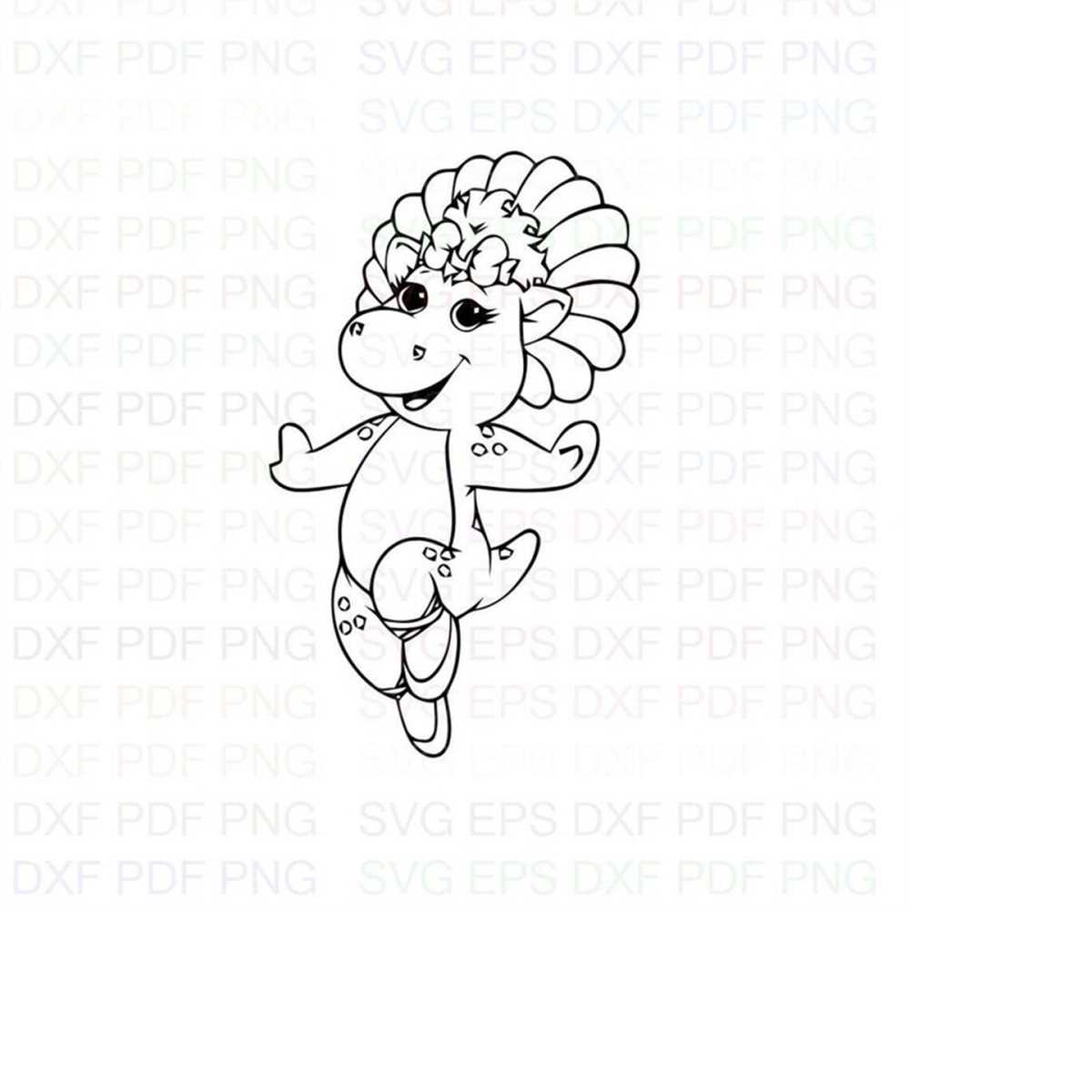 Baby_Bop_barney Outline Svg Dxf Eps Pdf Png, Cricut, Cutting - Inspire ...