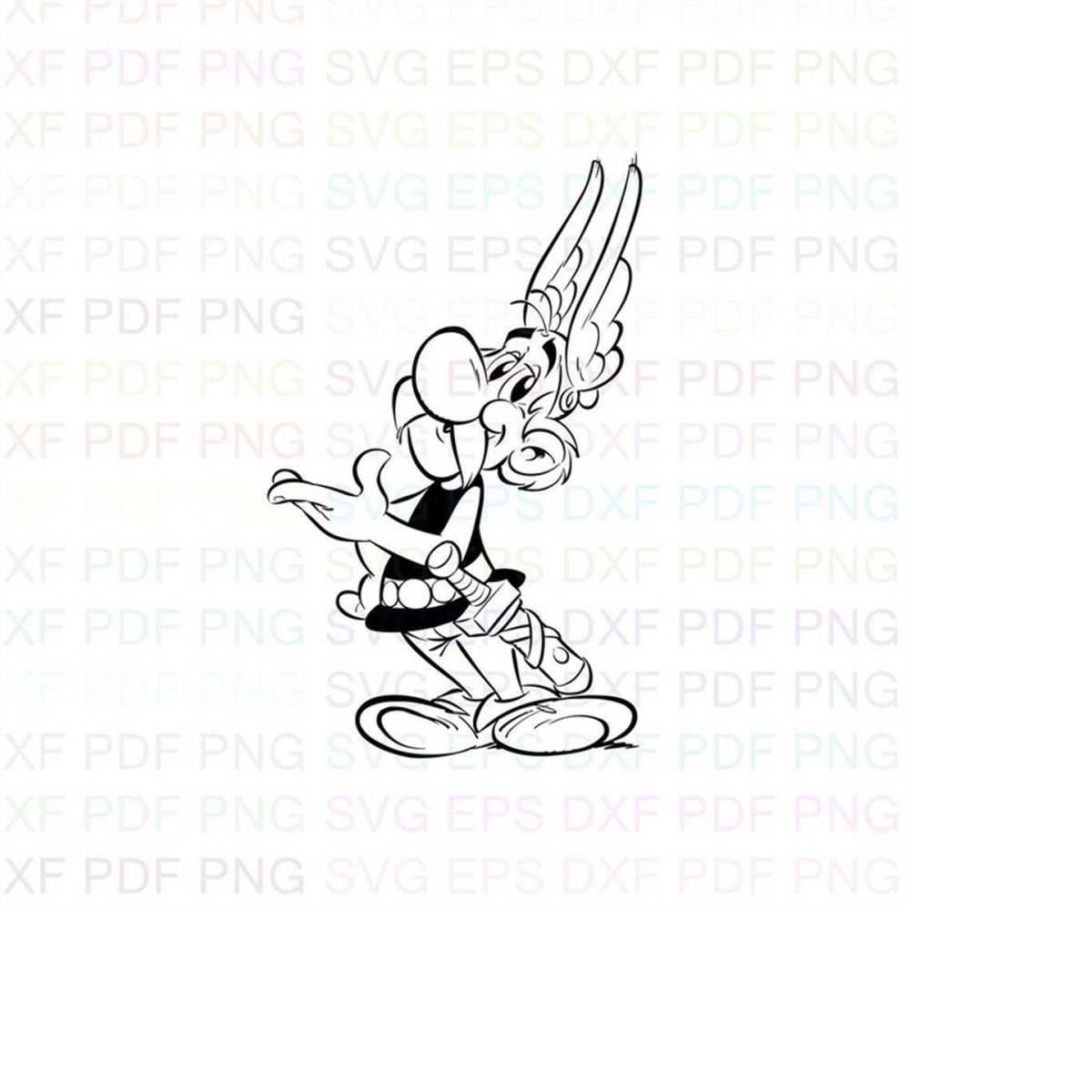 Asterix_0001 Outline Svg Dxf Eps Pdf Png, Cricut, Cutting fi - Inspire ...