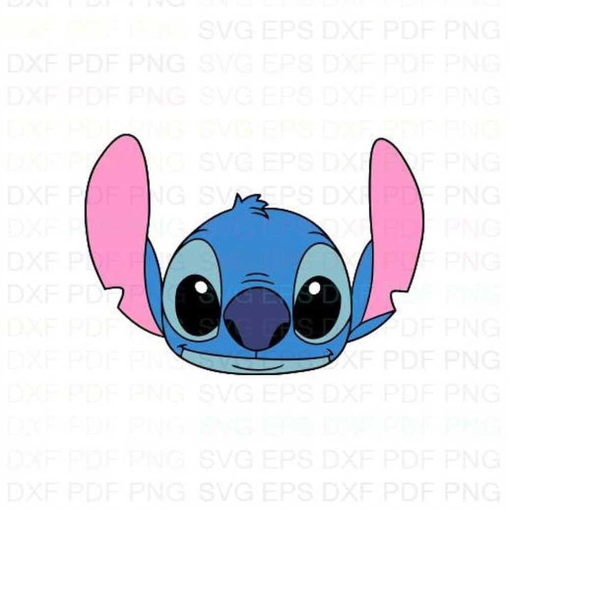 Stitch_Face_Lilo_and_Stitch Svg Dxf Eps Pdf Png, Cricut, Cut | Inspire ...