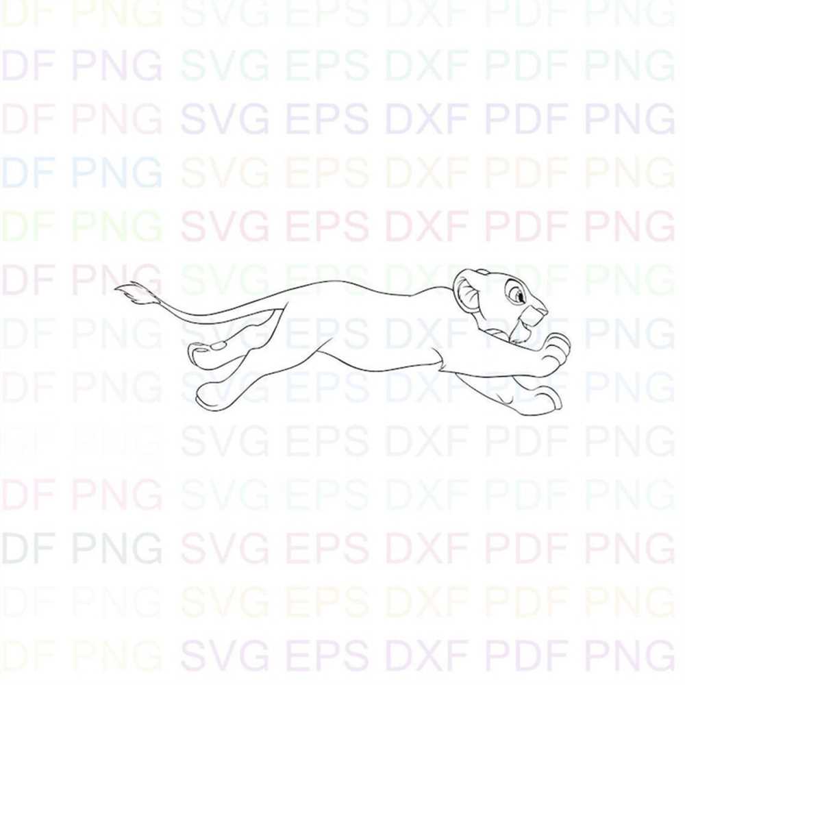 Nala_The_Lion_King_2 Outline Svg Dxf Eps Pdf Png, Cricut, Cu - Inspire ...
