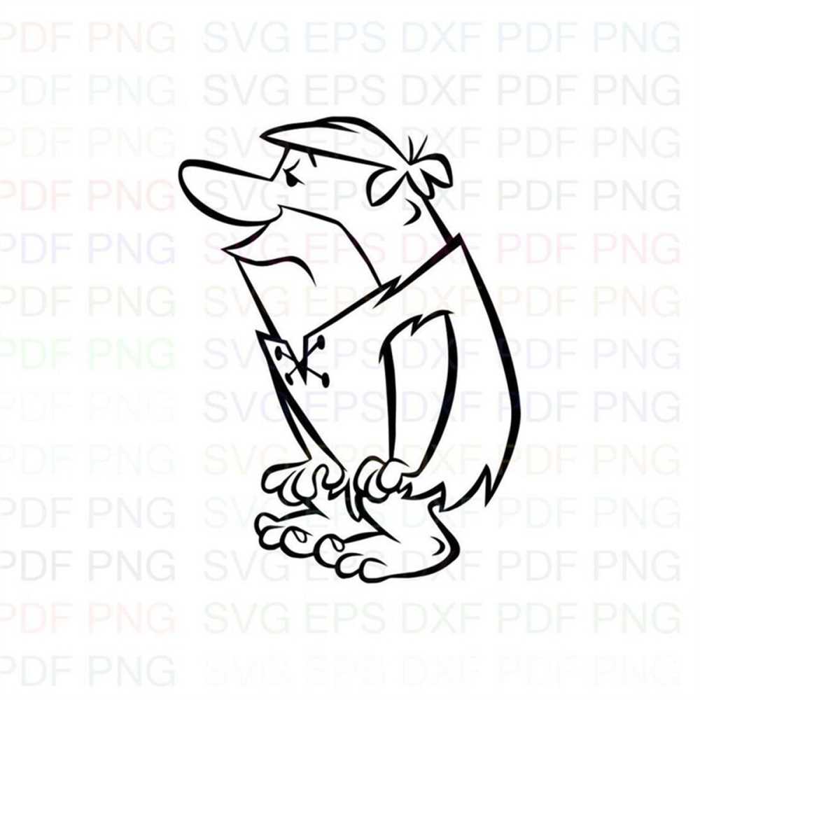 Barney_Rubble_The_Flintstones_2 Outline Svg Dxf Eps Pdf Png, - Inspire ...