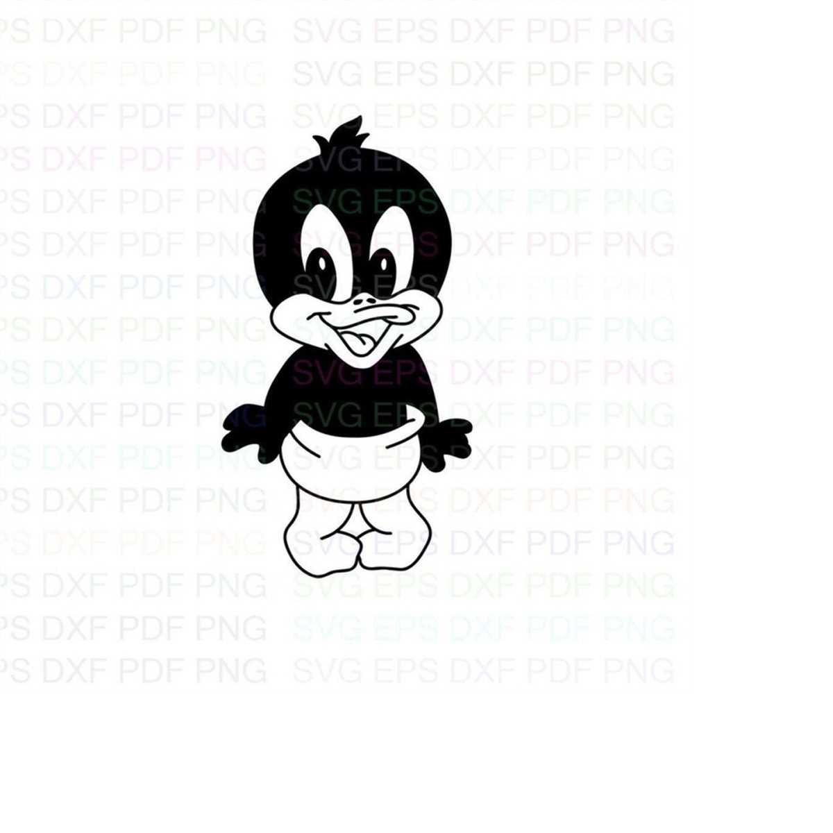 Baby_Duffy_Baby_Looney_Tunes Outline Svg Dxf Eps Pdf Png, Cr - Inspire ...
