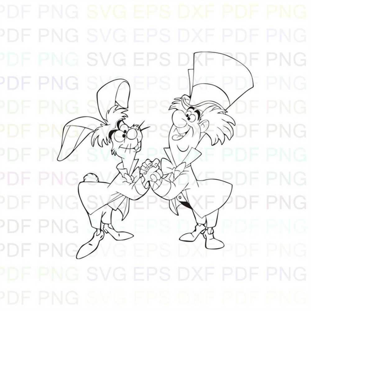 Alice_Wonderland_0023 Outline Svg Dxf Eps Pdf Png, Cricut, C - Inspire Uplift