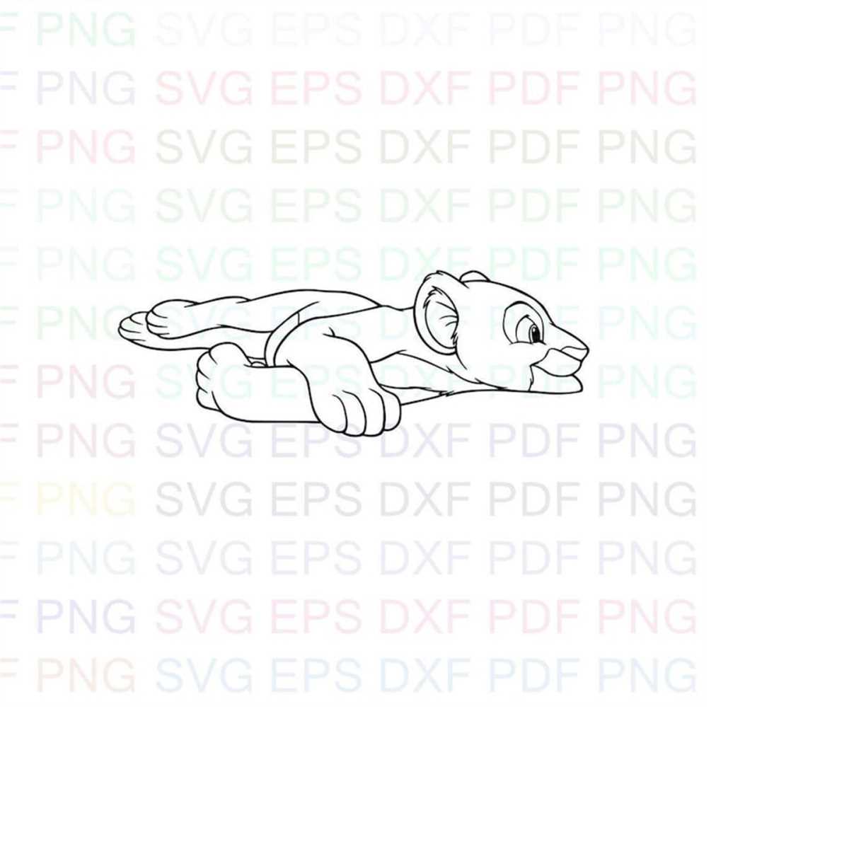 Nala_The_Lion_King_3 Outline Svg Dxf Eps Pdf Png, Cricut, Cu | Inspire ...