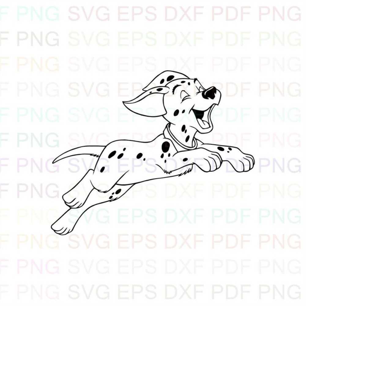 101_Dalmations_008 Outline Svg Dxf Eps Pdf Png, Cricut, Cutt - Inspire Uplift