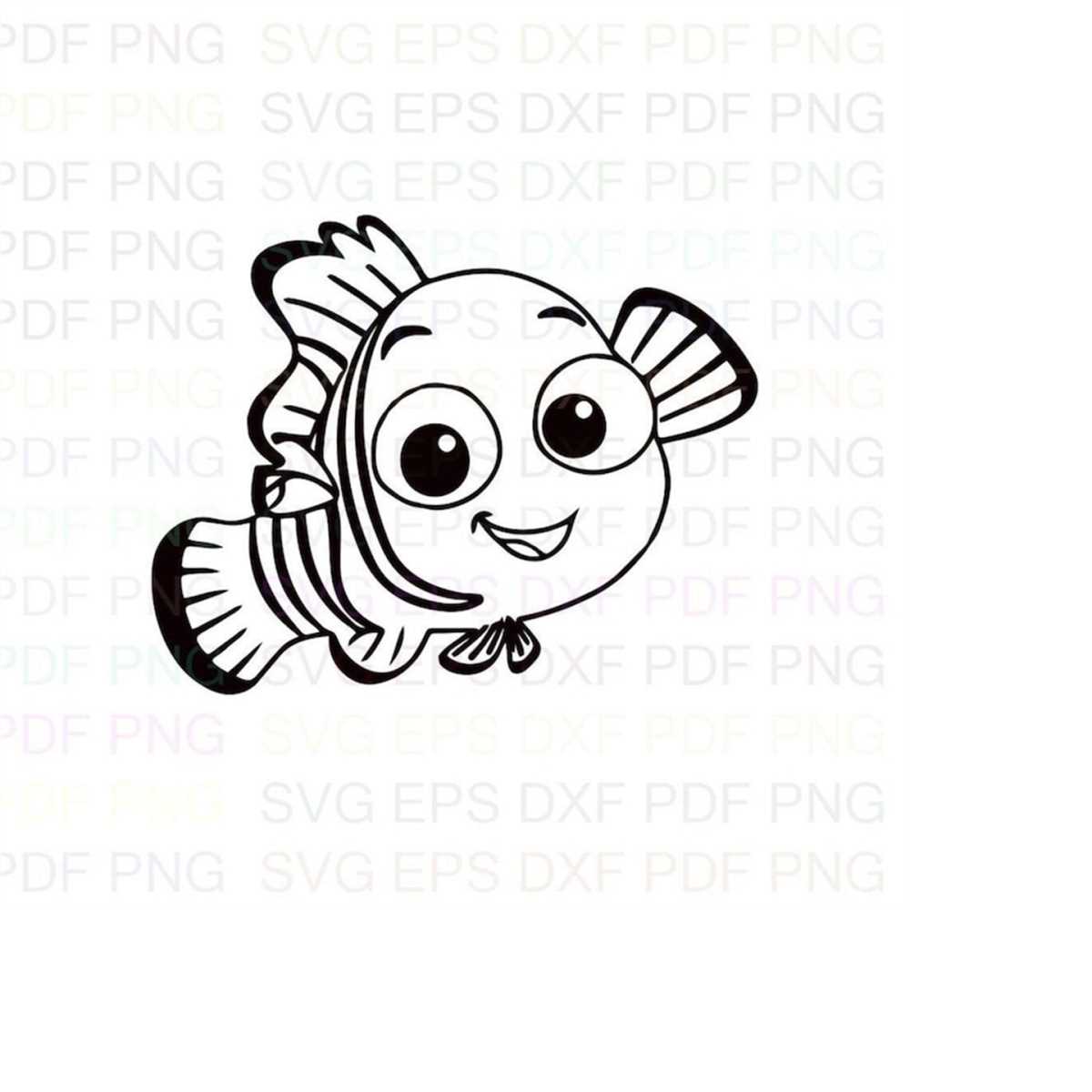 Finding_Nemo Outline Svg Dxf Eps Pdf Png, Cricut, Cutting fi | Inspire ...