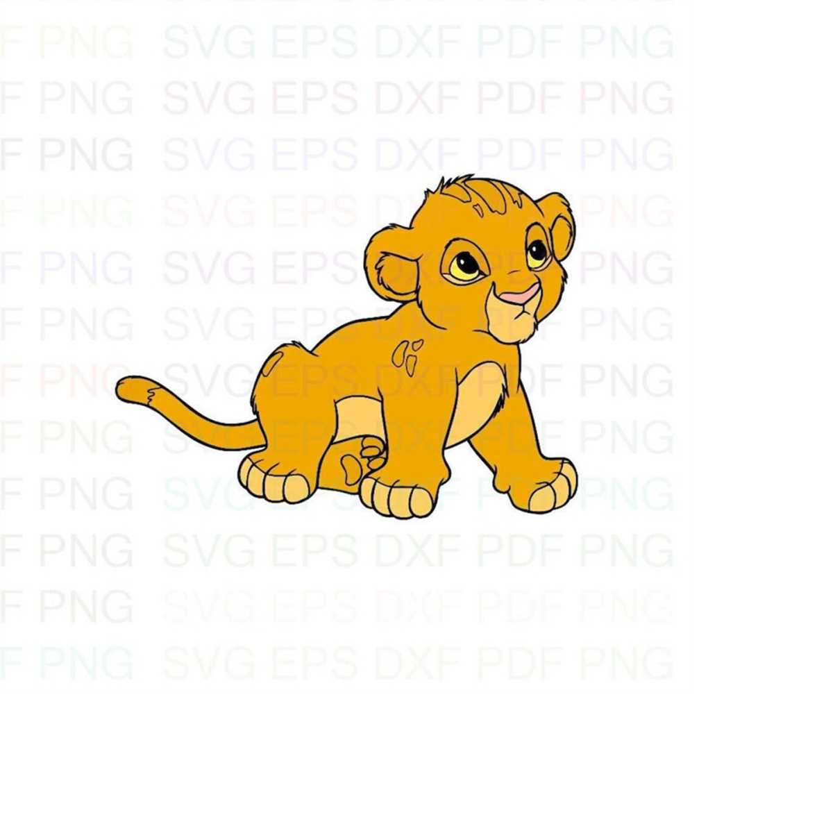 Simba_baby_The_Lion_King Svg Dxf Eps Pdf Png, Cricut, Cuttin - Inspire ...
