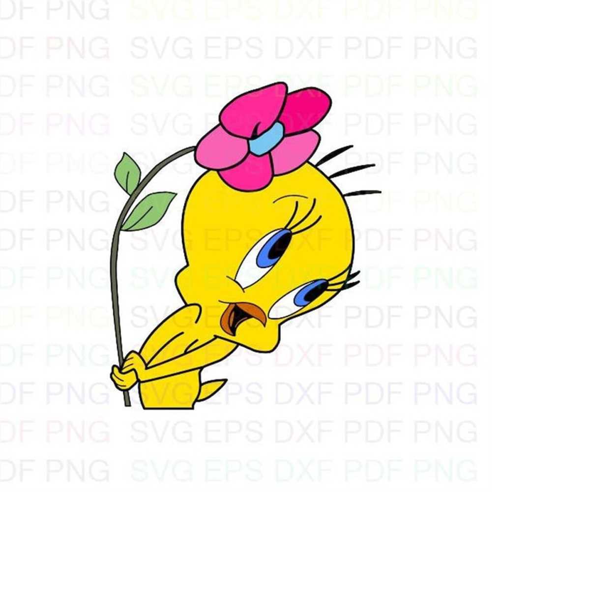 Tweety_Flower_5 Svg Dxf Eps Pdf Png, Cricut, Cutting file, V - Inspire ...