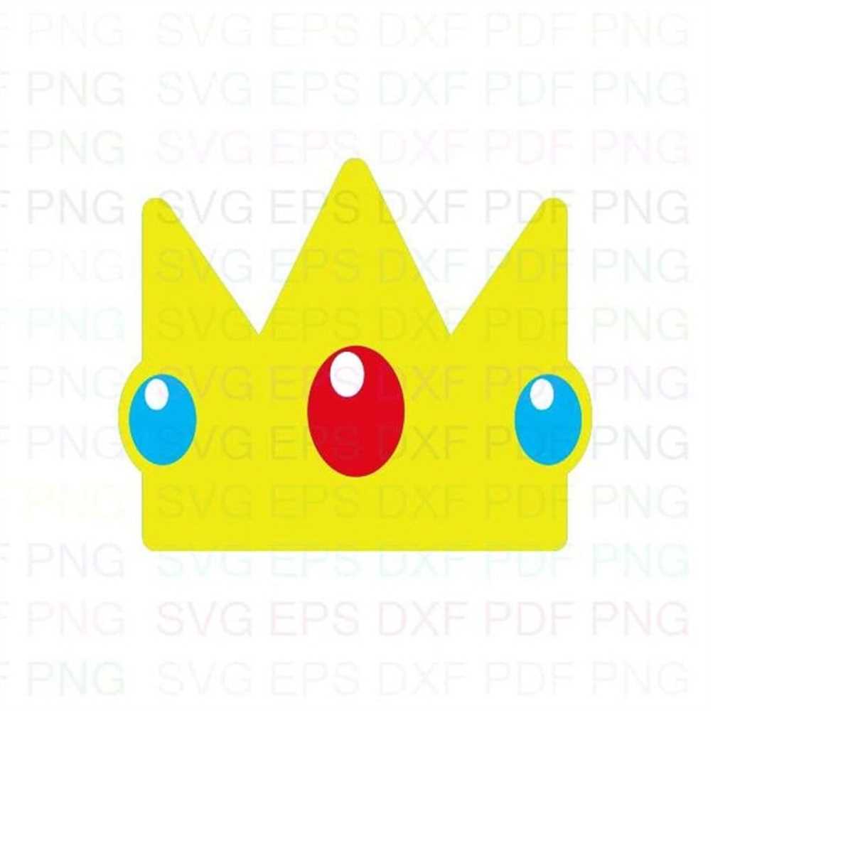 princess_peach_crown_2 Svg Dxf Eps Pdf Png, Cricut, Cutting - Inspire ...