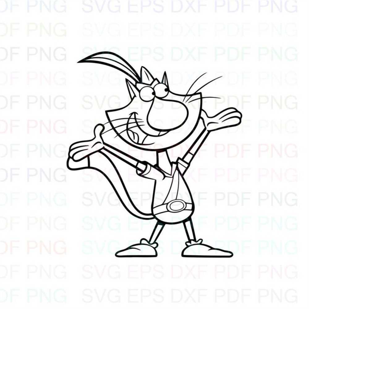 Nature_Cat Outline Svg Dxf Eps Pdf Png, Cricut, Cutting file - Inspire ...