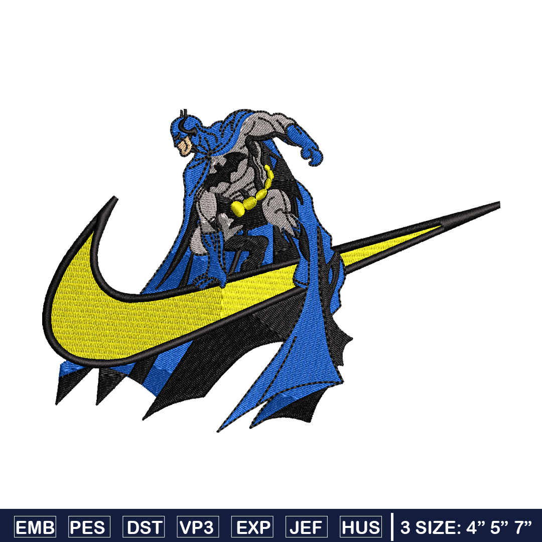 Batman Nike Logo embroidery design, Batman embroidery, Nike - Inspire ...