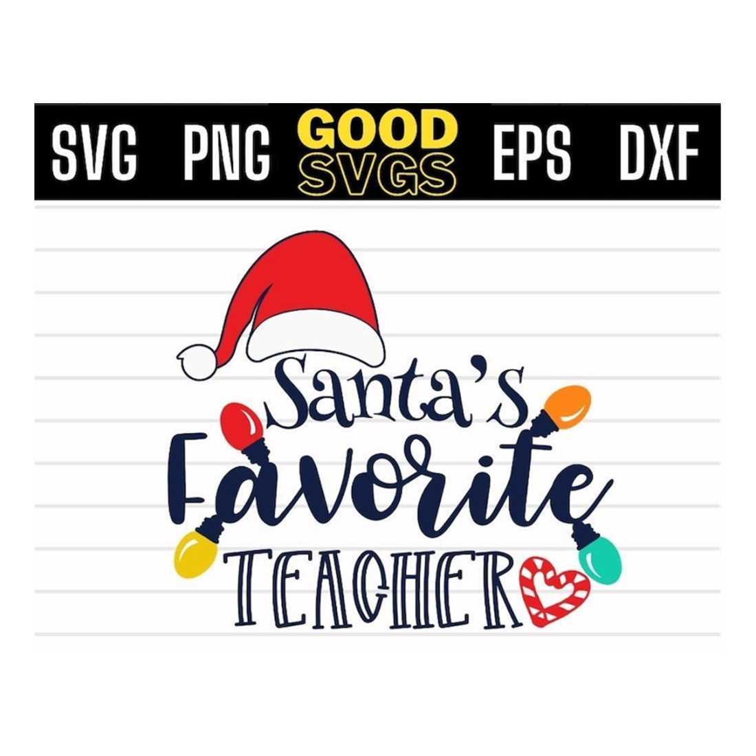 santa's favorite teacher Svg Png Eps Dxf, funny teachers chr | Inspire ...