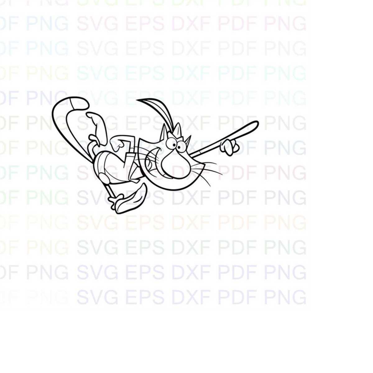 Nature_Cat_3 Outline Svg Dxf Eps Pdf Png, Cricut, Cutting fi - Inspire ...