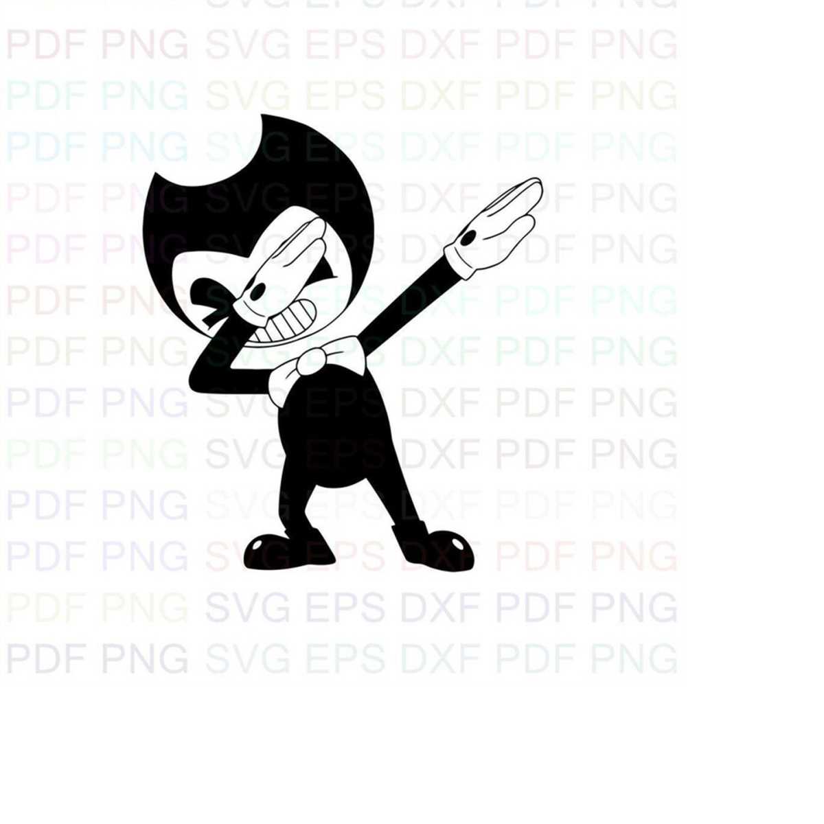 Bendy_and_the_Ink_Machine_Dancing Outline Svg Dxf Eps Pdf Pn - Inspire ...