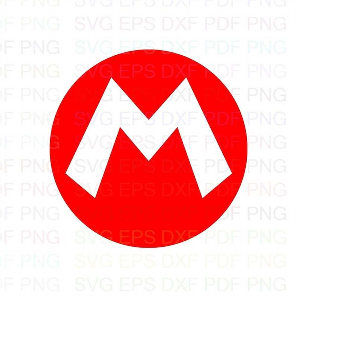 Super_Mario_logo_M Svg Dxf Eps Pdf Png, Cricut, Cutting file - Inspire ...