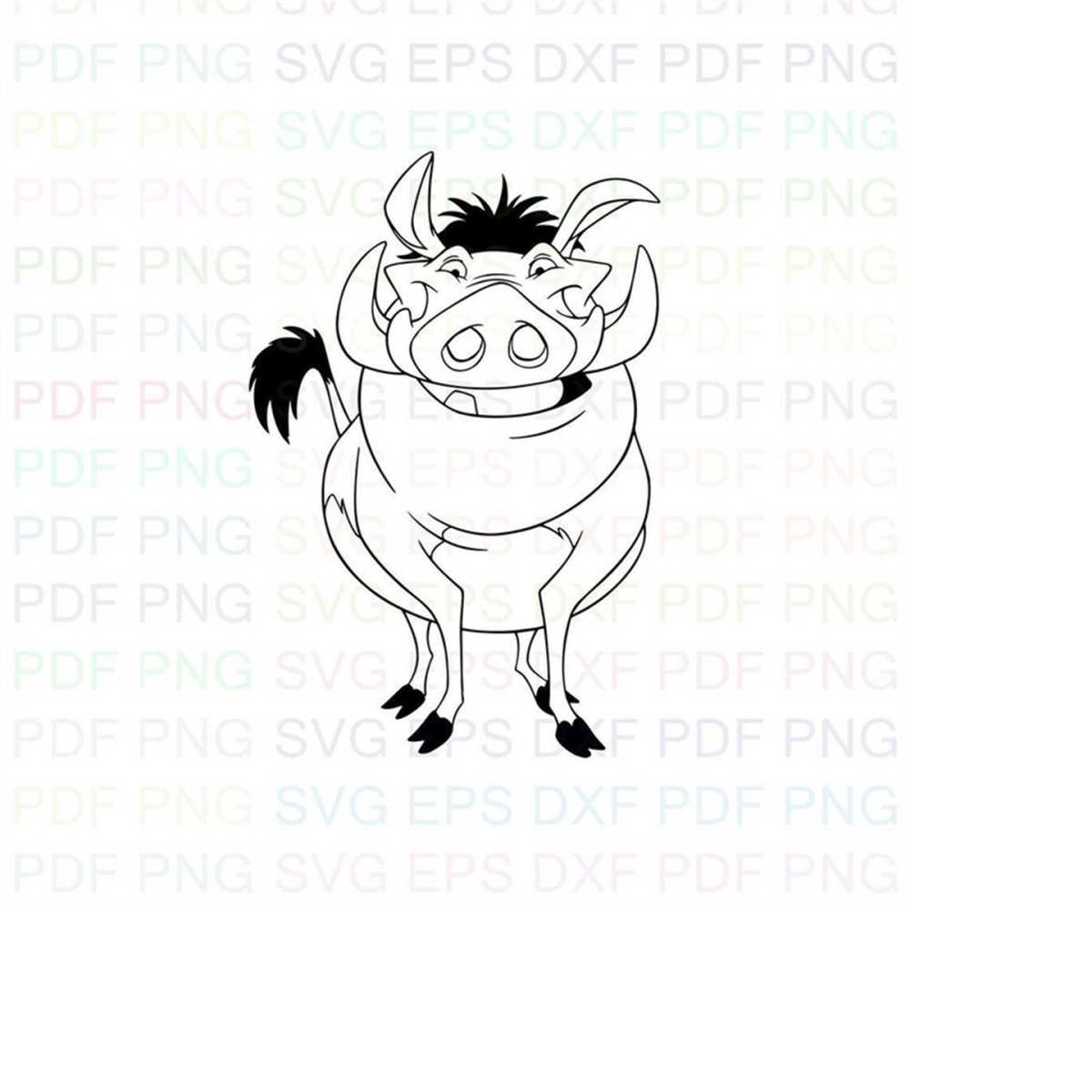 Pumbaa_Timon_and_Pumbaa_20 Outline Svg Dxf Eps Pdf Png, Cric - Inspire ...