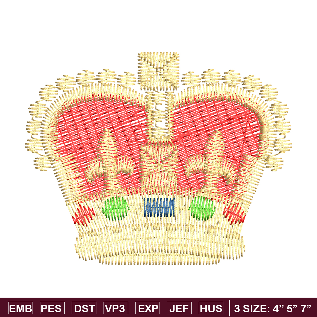 Crown embroidery design, Crown logo embroidery, logo design, - Inspire ...