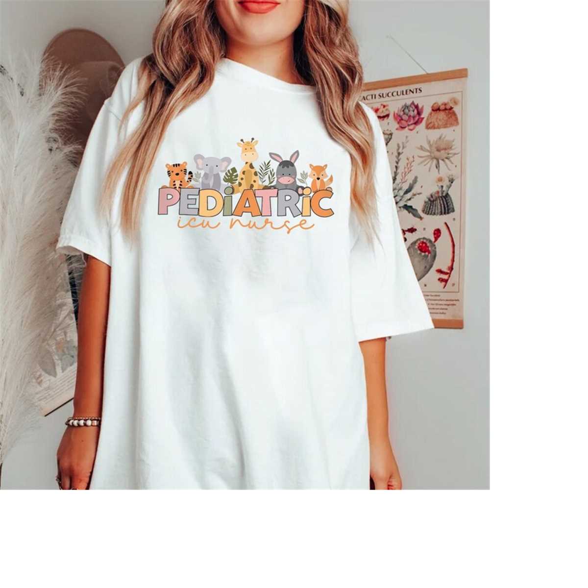 Nurse Shirt, Pediatric ICU Nurse PICU Nurse Animals Nurse, N | Inspire ...