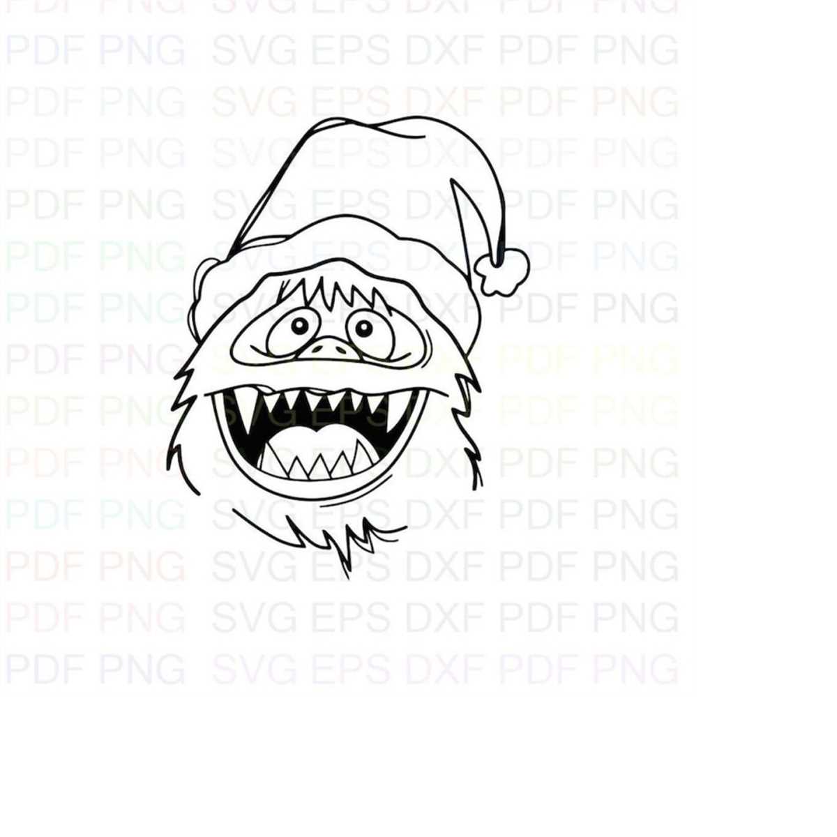 Abominable_Snowman_Rudolphs_Bumble_Face_4 Outline Svg Dxf Ep - Inspire ...