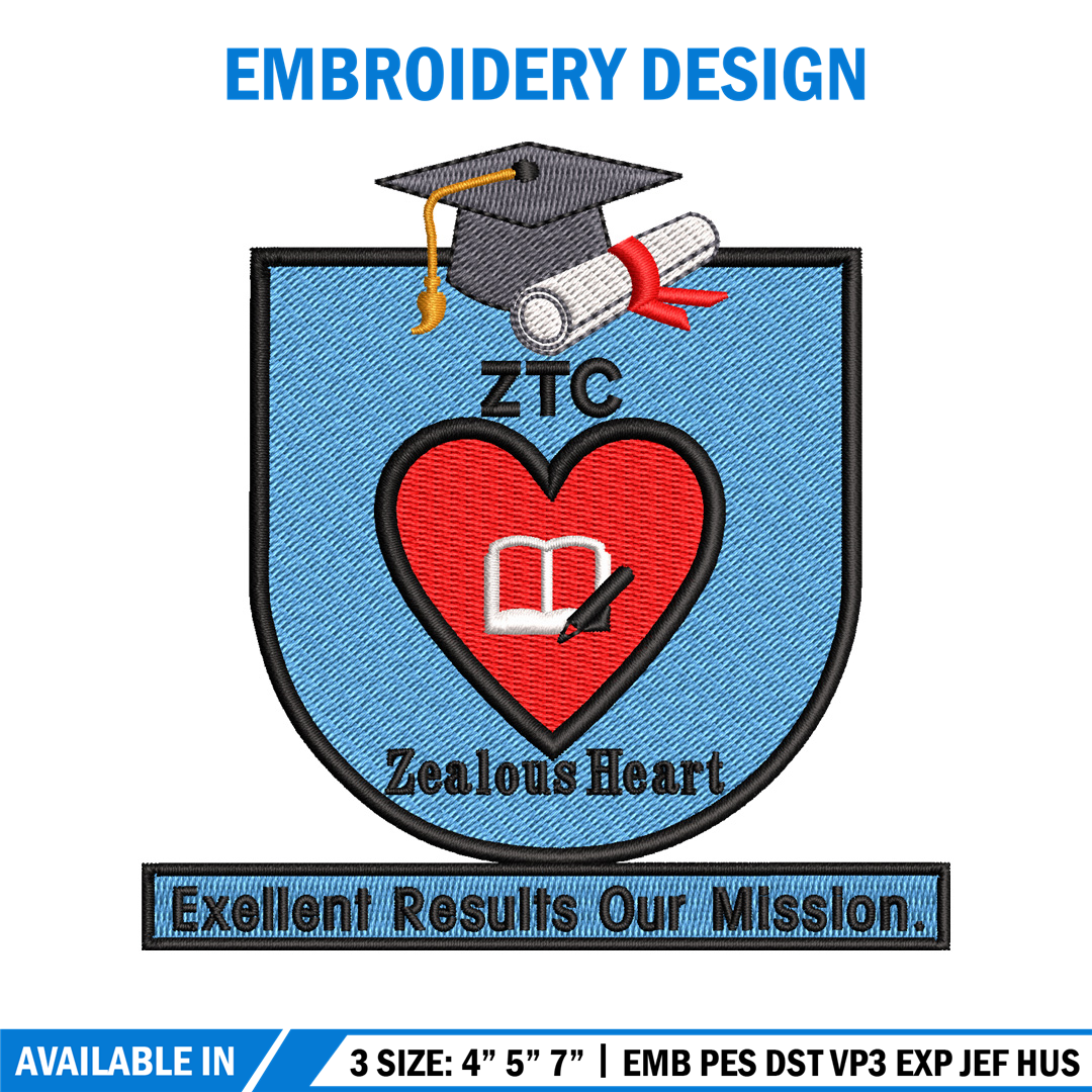 Zealous Tutorial Centre embroidery design, Zealous Tutorial | Inspire ...