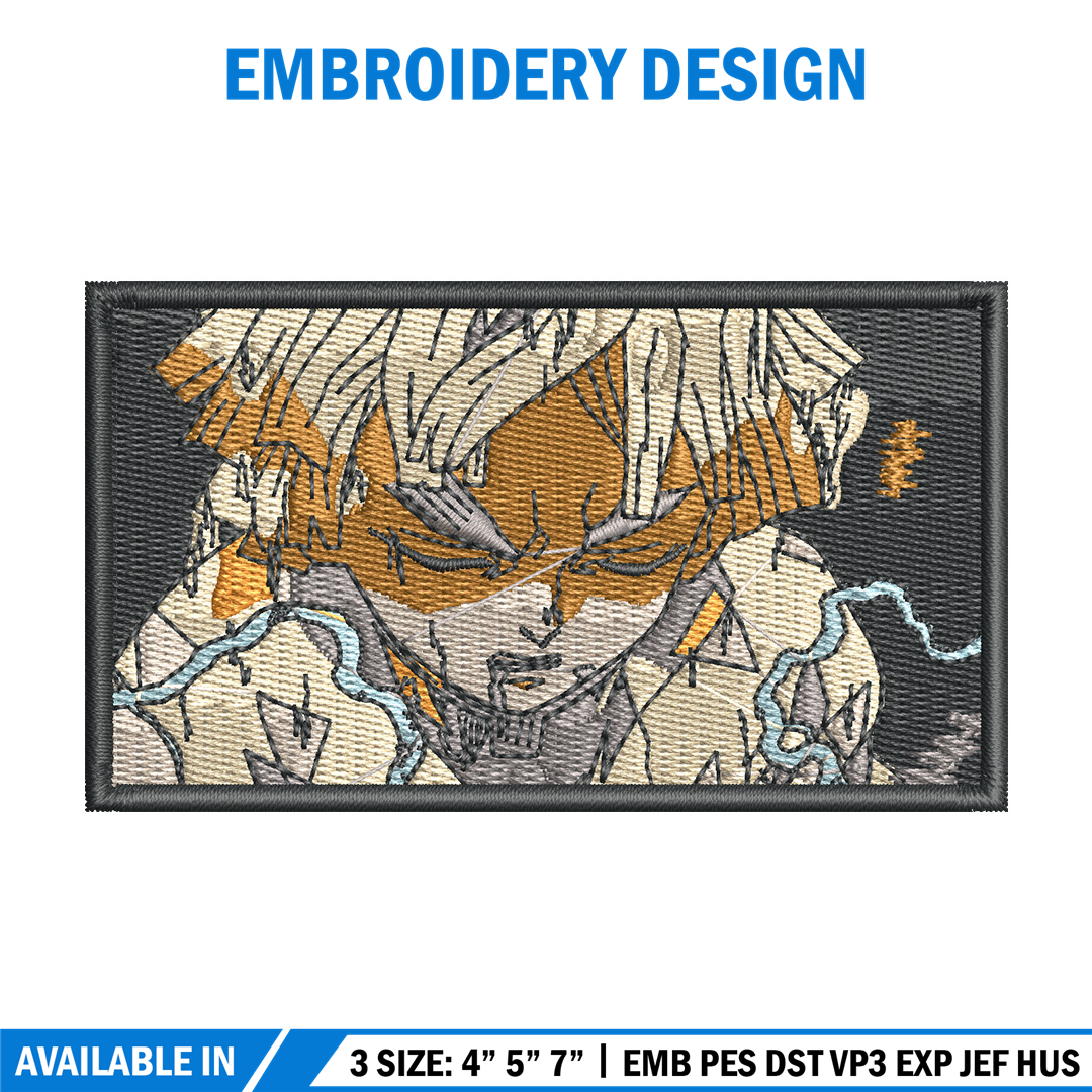 Zenitsu embroidery design, Demon slayer embroidery, Anime de - Inspire ...