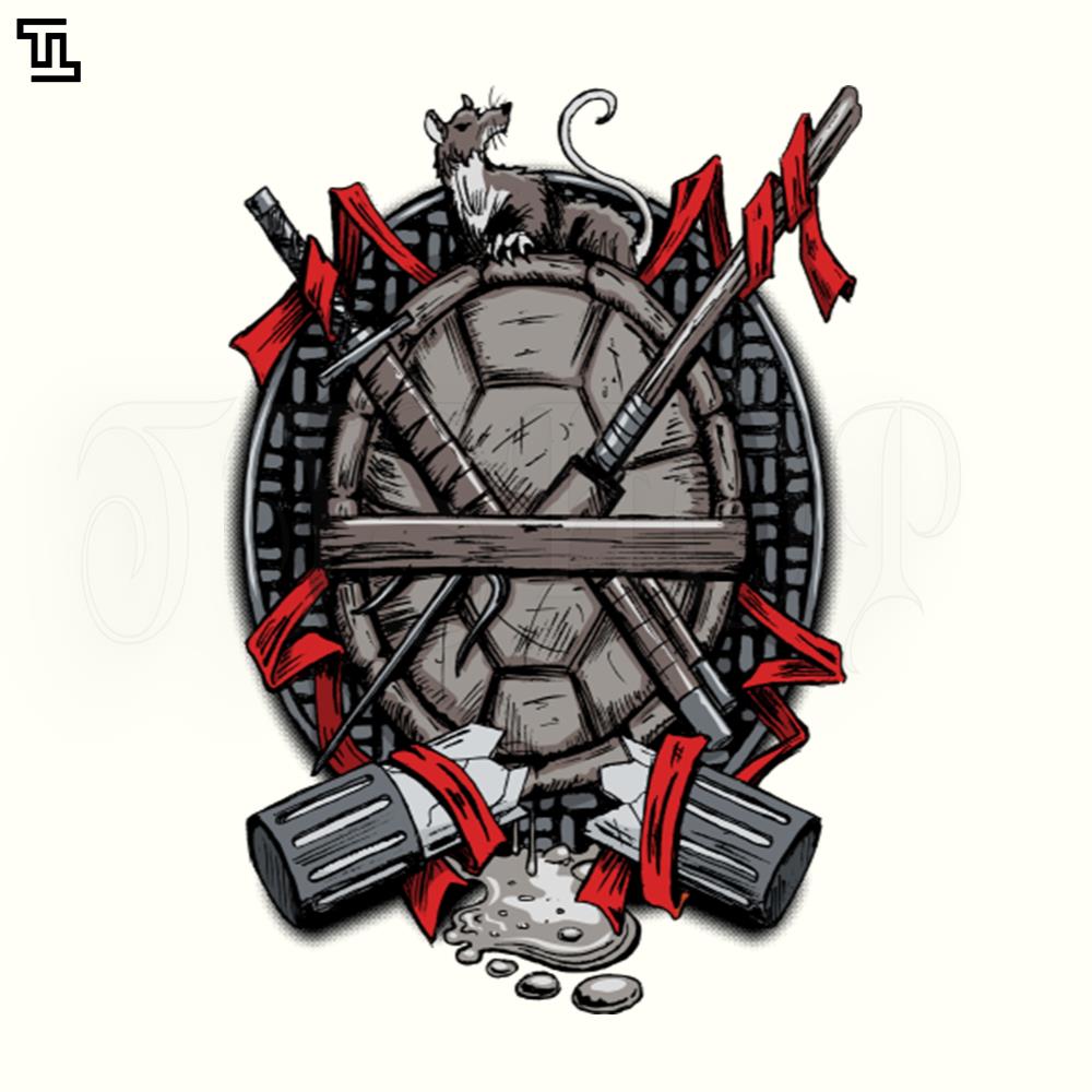 Turtle Family Crest comic colors Cartoon PNG | Inspire Uplift