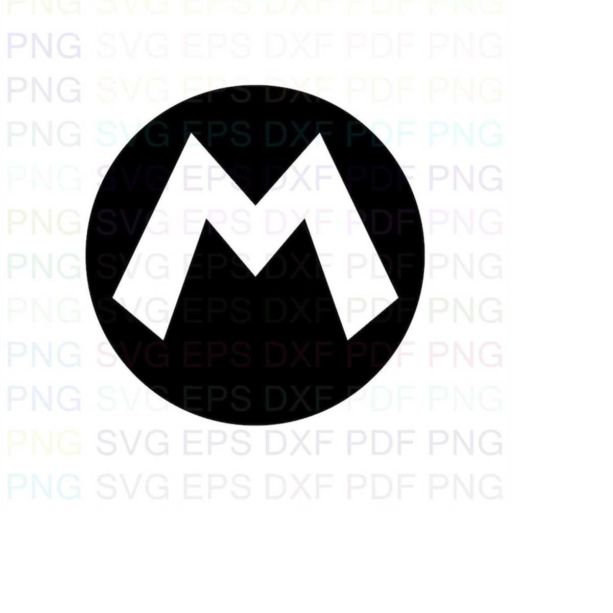 Super_Mario_logo_M Outline Svg Dxf Eps Pdf Png, Cricut, Cutt - Inspire ...