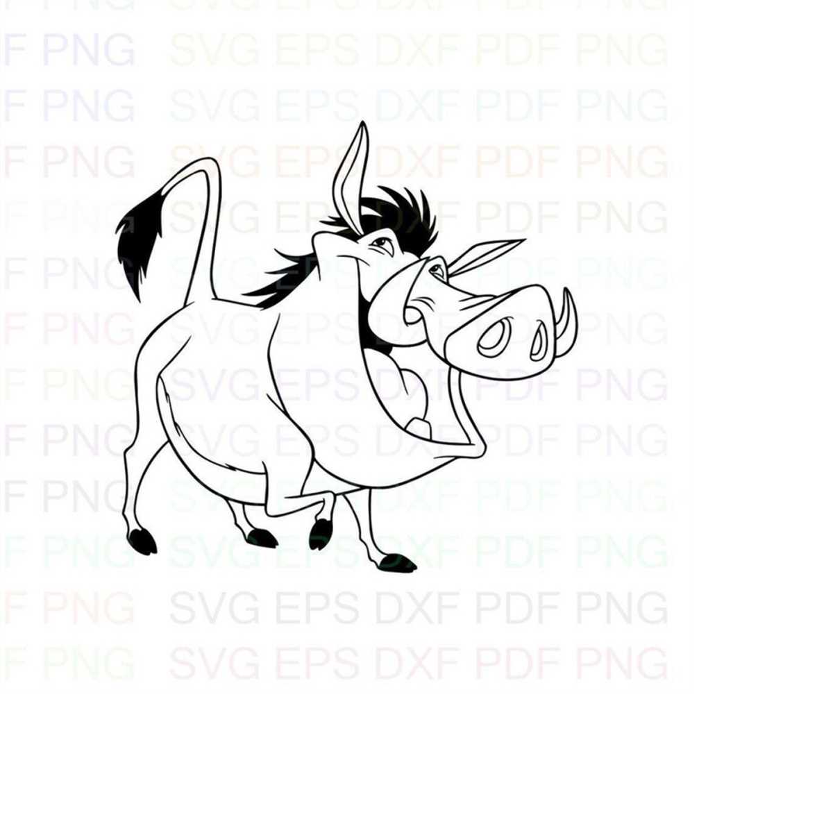 Pumbaa_Timon_and_Pumbaa_13 Outline Svg Dxf Eps Pdf Png, Cric - Inspire ...
