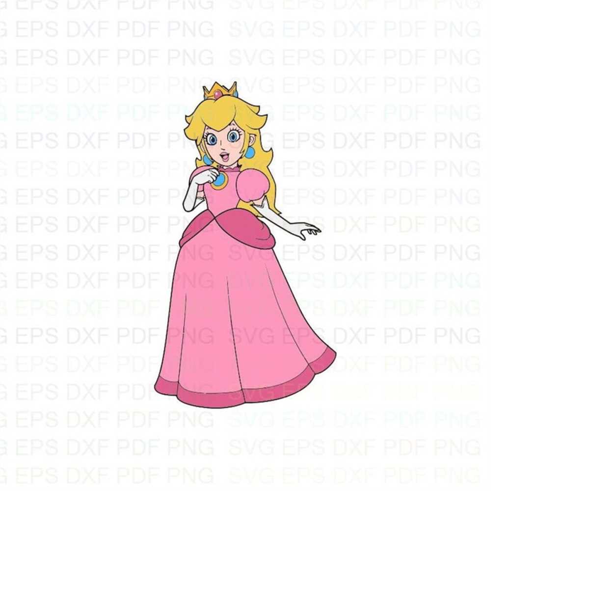 princess_peach_Super_Mario_Bros Svg Dxf Eps Pdf Png, Cricut, | Inspire ...