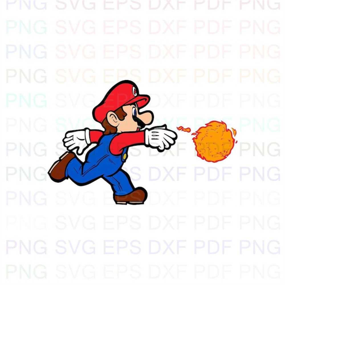 Super_Mario_Fire Svg Dxf Eps Pdf Png, Cricut, Cutting file, - Inspire ...