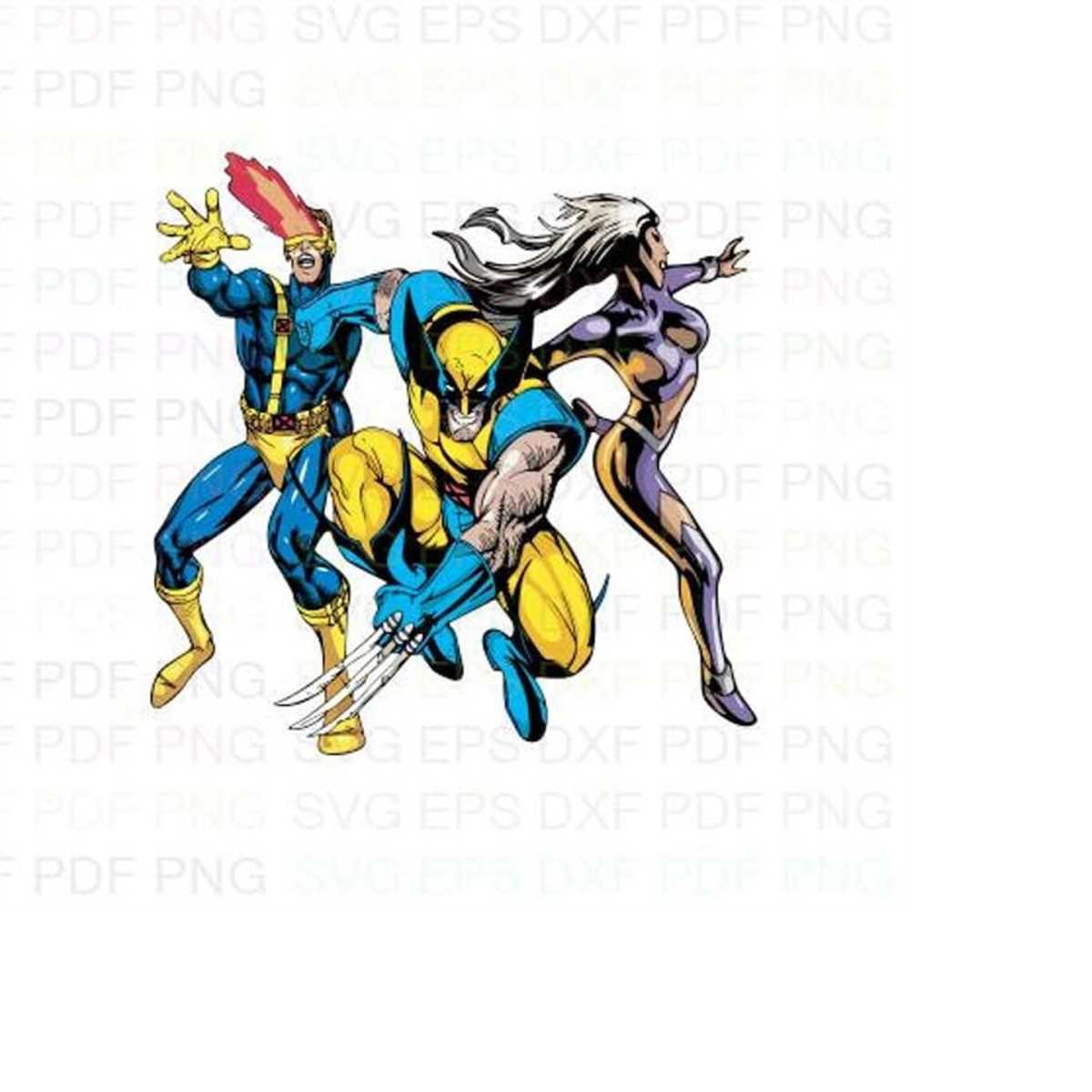 xmen_3_characters Svg Dxf Eps Pdf Png, Cricut, Cutting file, | Inspire ...