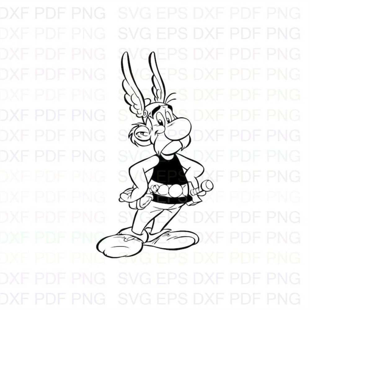 Asterix Outline Svg Dxf Eps Pdf Png, Cricut, Cutting file, V - Inspire ...