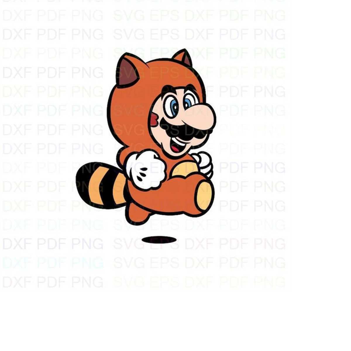 Super_Mario_Raccoon Svg Dxf Eps Pdf Png, Cricut, Cutting fil - Inspire ...