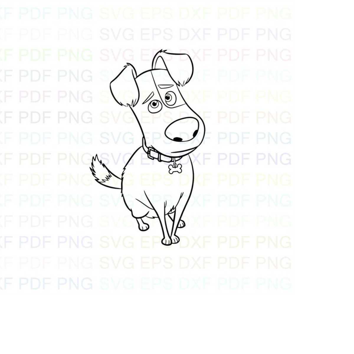 Max_The_Secret_Life_of_Pets Outline Svg Dxf Eps Pdf Png, Cri - Inspire ...