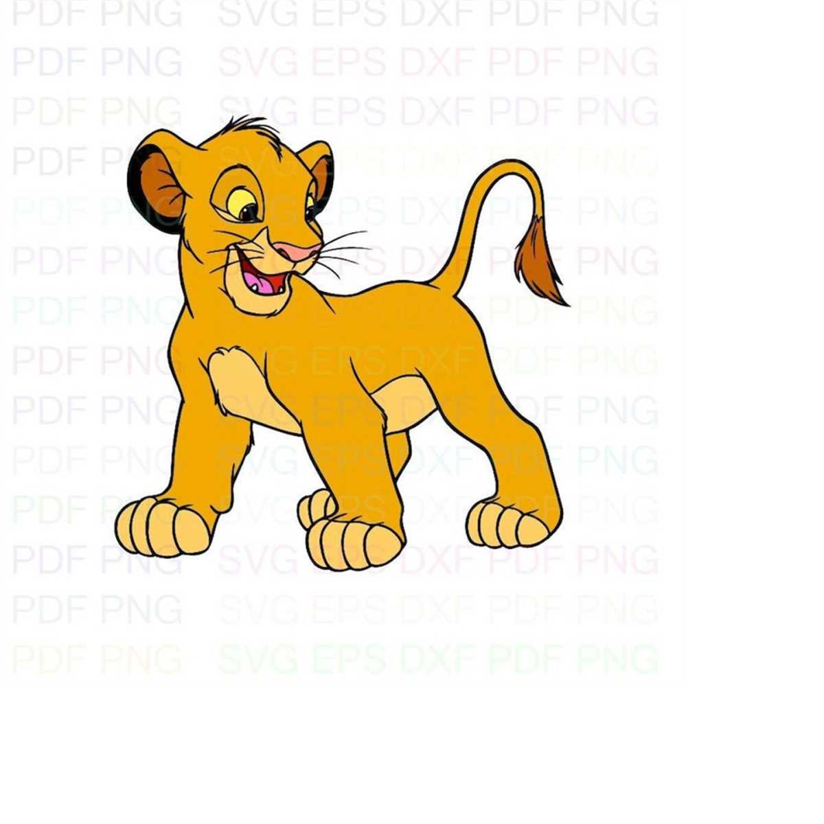 Simba_The_Lion_King_5 Svg Dxf Eps Pdf Png, Cricut, Cutting f - Inspire ...