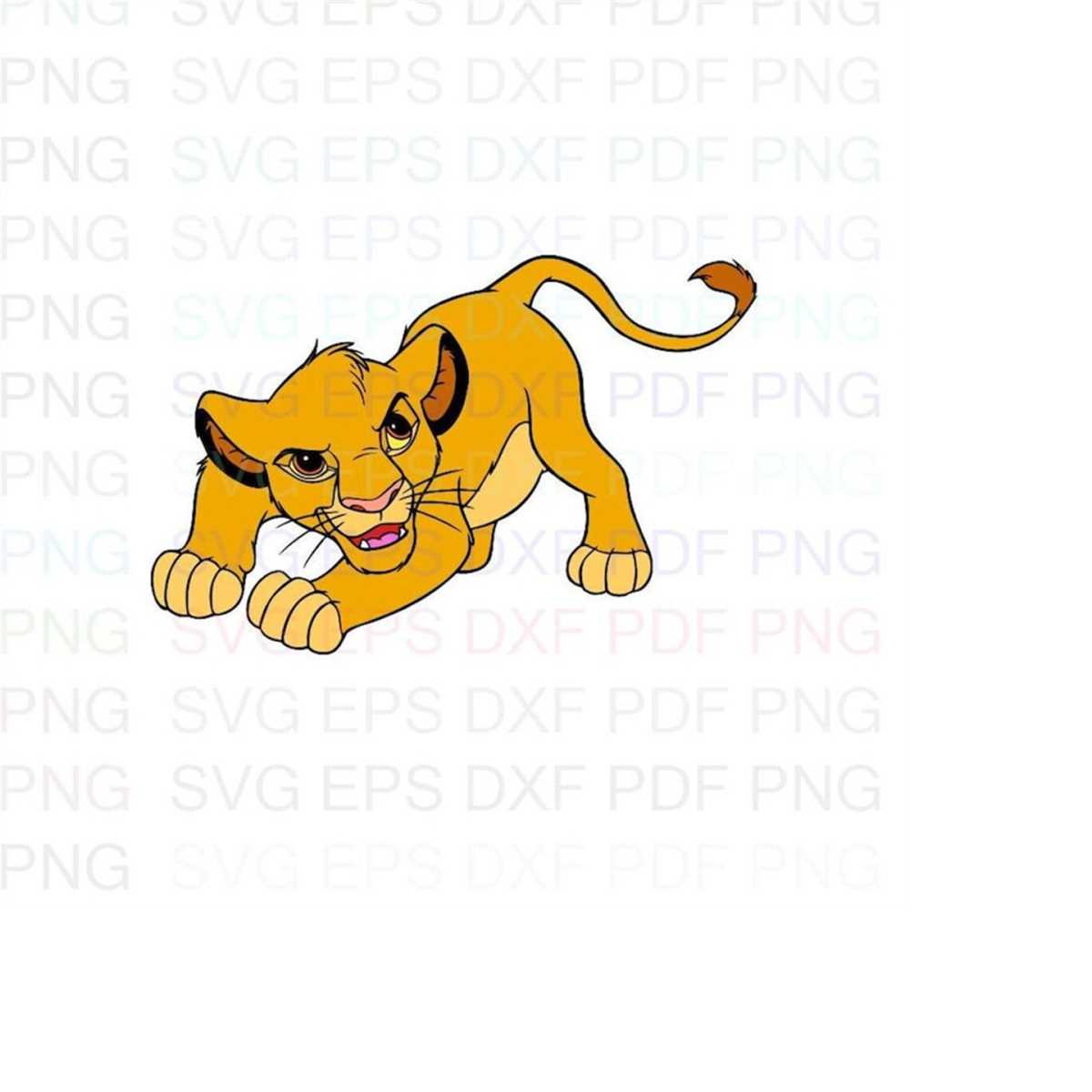 Simba_The_Lion_King_7 Svg Dxf Eps Pdf Png, Cricut, Cutting f - Inspire ...