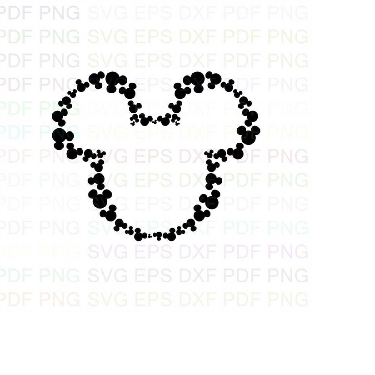 Mickey_100_Mickey_Mouse Outline Svg Dxf Eps Pdf Png, Cricut, - Inspire ...