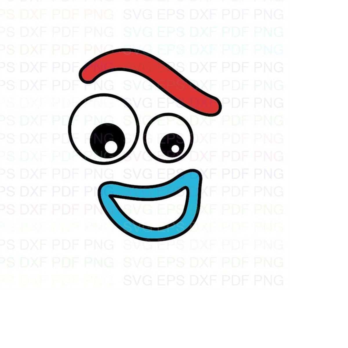 Forky_Face_smiley_Toy_Story Svg Dxf Eps Pdf Png, Cricut, Cut - Inspire ...